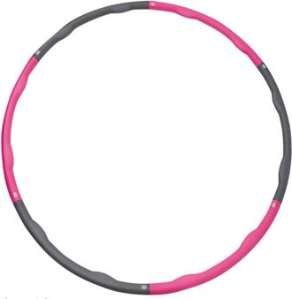 Generic Wooja Hula Hoop Reifen Violett-Grau - Fitnessreifen für effektives Training, schaumstoffgepolstert, 100 cm Durchmesser, 1,2 kg, einfache Montage, Mass