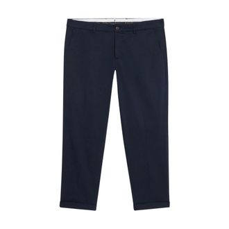 Brooks Brothers Homme, Pantalons, Bleu, Taille: W33 Chinos en Coton Doublement Torsadé Coupe Décontractée Marine