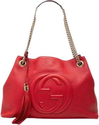 Gucci Pre-owned Vintage Tote - Femme - Pre-owned - Rouge - Taille: ONE Size