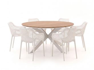 Forza Furniture Forza Ripi/Fidenza &oslash;149cm dining tuinset 7-delig stapelbaar