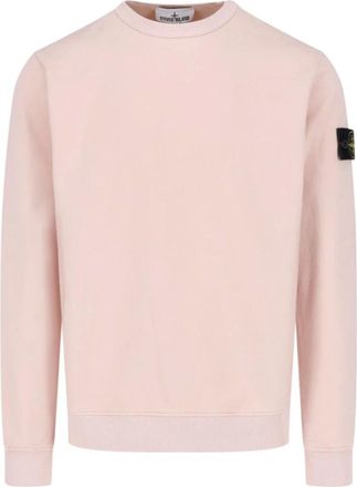 Stone Island Homme, Sweatshirts et sweats &agrave; capuche, Rose, Taille: XL SweaT-shirt &agrave; col rond en molleton de coton
