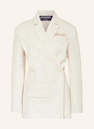 Jacquemus Jacquemus Blazer La Veste Tibau Brodee Mit Leinen weiss