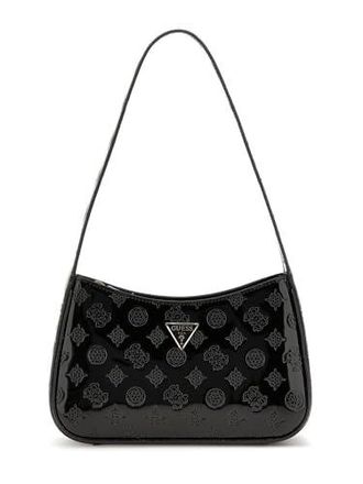 Guess Arnela Sac &agrave; bandouli&egrave;re zipp&eacute; pour femme Taille unique, Logo noir., Taille unique