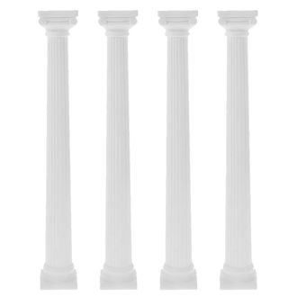 Artibetter DEARMAMY 4 Kleiner R&ouml;mische S&auml;ulen zum Selberbauen aus Kunststoff Dekorative Kleiner S&auml;ulen f&uuml;r Wohndekor und Fotografie Stabile Historische Selbstgem