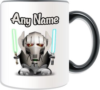 Unigift Tasse mit Aufschrift General Grievous, personalisierbar, Motiv: Pinguin-Film, Farboptionen, beliebiger Name/Nachricht auf Ihrem einzigartigen - Kost&uuml;m