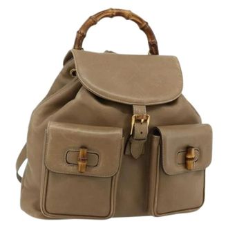 Gucci Sac &agrave; dos Pre-owned Vintage - Femme - Pre-owned - Beige - Taille: ONE Size