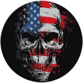 Generic Home Tapis Rond Life Tapis de Jeu, 180 cm (Round) pour la Chambre, Convient aux Enfants Cr&acirc;nes, Drapeaux nationaux, Style Gothique Facile dentretien, 