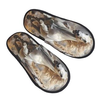 Generic Cheval Aquarelle Animal Sauvage Homme Femme Chaussures De Maison Chaud Pantoufles L&eacute;g&egrave;res Chaussons Pour Maison Hiver Ext&eacute;rieur L