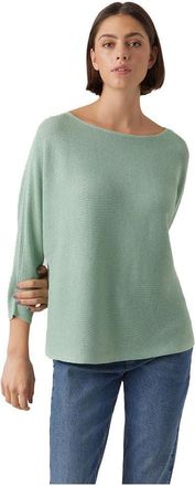 Vero Moda Damen Vmnora 3/4 Boatneck Blouse Noos Pullover, Silt Green/Detail:w. Melange, S EU