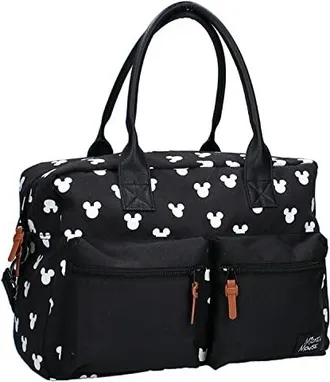Disney Mickey Mouse Endless Imagination | Sac à langer | Fabriqué en polyester robuste et étanche | Idéal pour les déplacements | Gris noir - Taille unique
