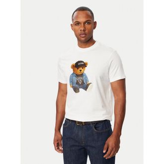 Guess T-Shirt M6BI64 K6573 Wei&szlig; Regular Fit