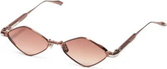 John Dalia LANA Geometric-Frame Sunglasses - Taupe