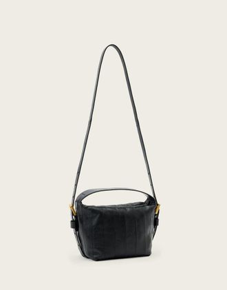 AllSaints Vega - Handtasche in Schwarz mit Bahnendesign