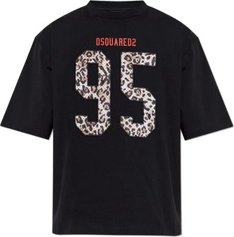 Dsquared2 Homme, Tops, Noir, Taille: 2XL Logo T-Shirt