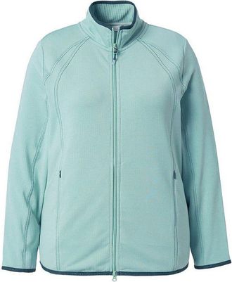 Ulla Popken Sweatjacke Funktions-Sweatjacke Stehkragen Langarm recycelt