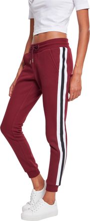 Urban Classics Damen Ladies College Contrast Sweatpants Hose, per Pack Mehrfarbig (Port/White/Black 01554), W31 (Herstellergröße: XXL)