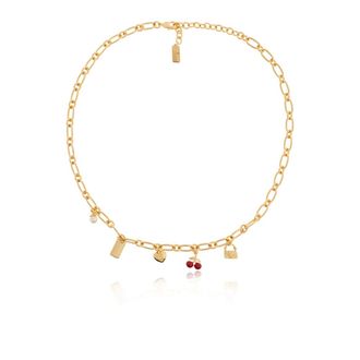 Coach Femme, Accessoires, Jaune, Taille: ONE Size Collier court avec pendentifs