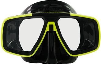 Aqualung Aqua Lung Tauchmaske Look, Farbe:schwarz/gelb, Silikonfarbe:schwarz
