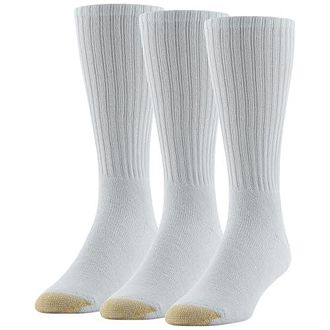 Gold Toe Ultra Tec Performance Crew Athletic Chaussettes multipaires, Blanc (3 Paires), Taille Unique (Lot de 3) Homme