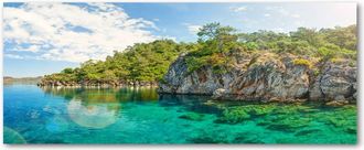 Tulup Glas-Bild Wandbild aus Glas - Wandkunst - Wandbild hinter geh&auml;rtetem Sicherheitsglas - Dekorative Wand f&uuml;r K&uuml;che & Wohnzimmer 125x50 - Landschaften - 