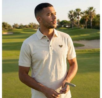 PME Legend Poloshirt Slub-Jersey mit Allover-Print - kurzarm Shirt Herren - Polo