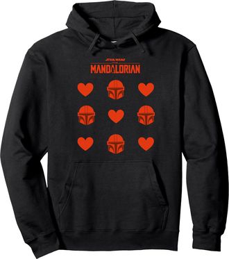 Star Wars The Mandalorian Heart Grid of Nine Valentine Pullover Hoodie