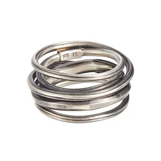 Werkstatt München unisex, Accessoires, Gris, Taille: M Bague Trace de Blessure