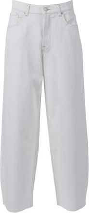 7 For All Mankind Femme, Jeans, Blanc, Taille: W28 Bonnie Curvilinear Milkyway Taglio Grezzo
