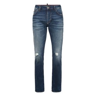 Philipp Plein Homme, Jeans, Bleu, Taille: W30 Super Straight Cut Jeans Essential