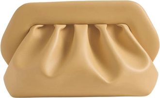 Themoir&egrave; Femme, Sacs, Beige, Taille: ONE Size Bios Medium Vegan Leather Clutch