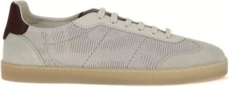 Brunello Cucinelli Homme, Chaussures, Gris, Taille: 41 EU Monili Suede Slippers