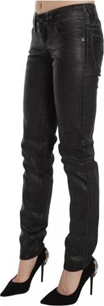 John Galliano Femme, Pantalons, Noir, Taille: W26 Jean Skinny Taille Basse Jambe Droite Regular