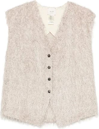 Alysi Femme, Vestes, Beige, Taille: 38 FR Gilets