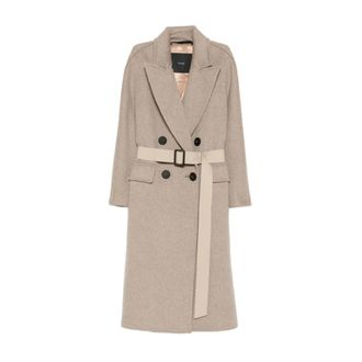 Max Mara Zweireihiger Kaschmir-Mantel - - Coats - Damen - Braun - XS