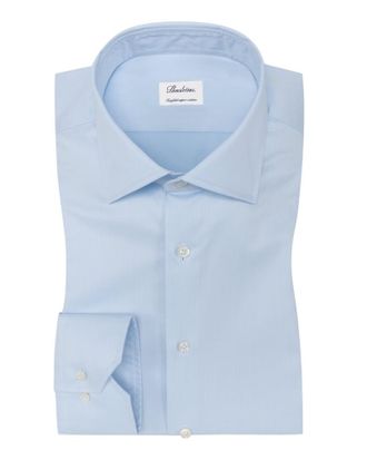 Stenstr&ouml;ms Unifarbenes Hemd aus Twofold Super Cotton mit Kentkragen, Regular Fit in