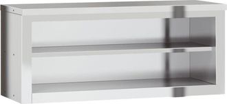 vidaXL Vidaxl - Armoire murale de cuisine avec &eacute;tag&egrave;re acier inoxydable