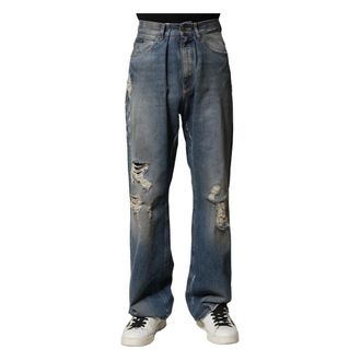 Dolce & Gabbana Blaue Baumwoll Straight Denim Jeans - - Jeans - Herren - Blau - S