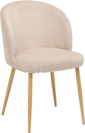 MID.YOU Mid.you Stuhl, Natur, Beige, Metall, Textil, konisch, 49x78x58 cm, Stühle