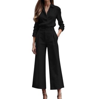 Generic Surv&ecirc;tement deux pi&egrave;ces en velours pour femme - Tenue de sport &agrave; manches longues c&ocirc;tel&eacute;e avec fermeture &eacute;clair - Haut court skinny long - Ensemble de 