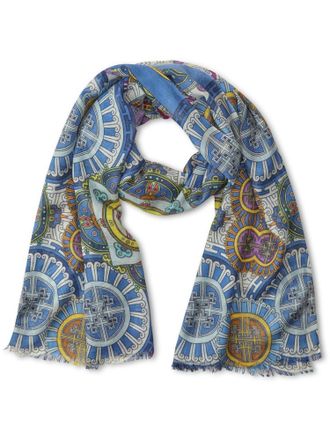 Peter Hahn Schal aus Seide und Kaschmir Peter Hahn blau