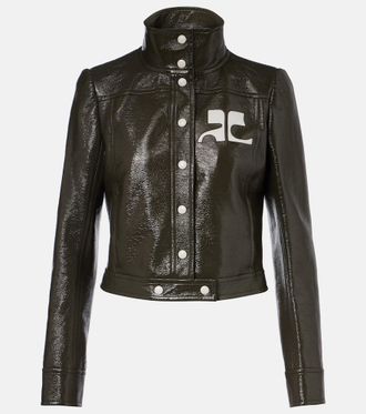 Courr&egrave;ges Courr&egrave;ges Beschichtete Jacke aus einem Baumwollgemisch