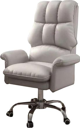 Generic Ergonomischer, Verstellbarer Computerstuhl mit Rollen und Armlehnen f&uuml;r Homeoffice, R&uuml;ckenst&uuml;tze und Komfortables Gaming-Sitzm&ouml;bel, Grau