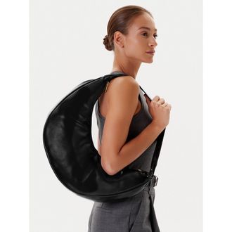 Calvin Klein Handtasche Calvin Klein Pinched Soft Crescent Lg LV04F3009G Schwarz