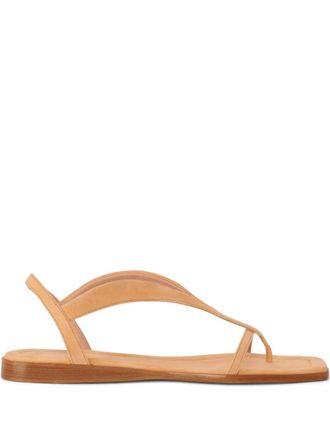 Fabiana Filippi sandales en cuir à semelle plate - 4030