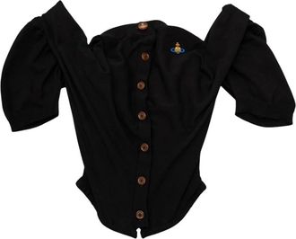 Vivienne Westwood Femme, Pulls, Noir, Taille: 40 FR Bea Corset Cardigan