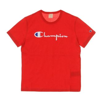 Champion Crewneck Tee - - Tops - Herren - Rot - XL