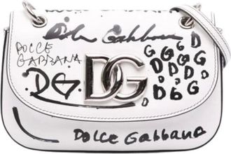 Dolce & Gabbana Pre-owned Millenial Graffiti Crossbody - Femme - Pre-owned - Blanc - Taille: ONE Size
