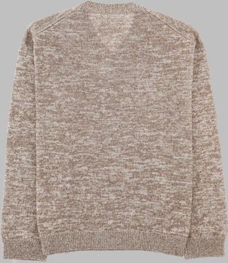 Maison Margiela Cotton-Wool Blend V-Neck Sweater - Beige
