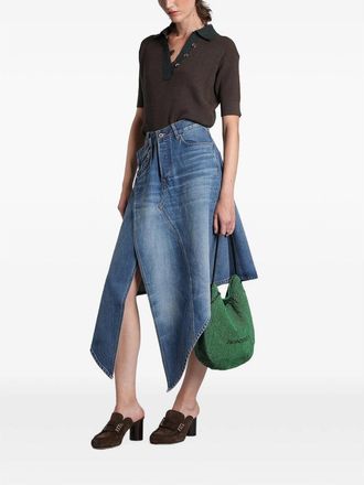 J.W.Anderson Asymmetric Denim Skirt - Blue
