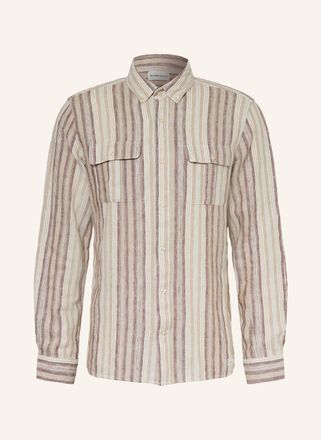 Nowadays Nowadays Hemd Comfort Fit Mit Leinen beige